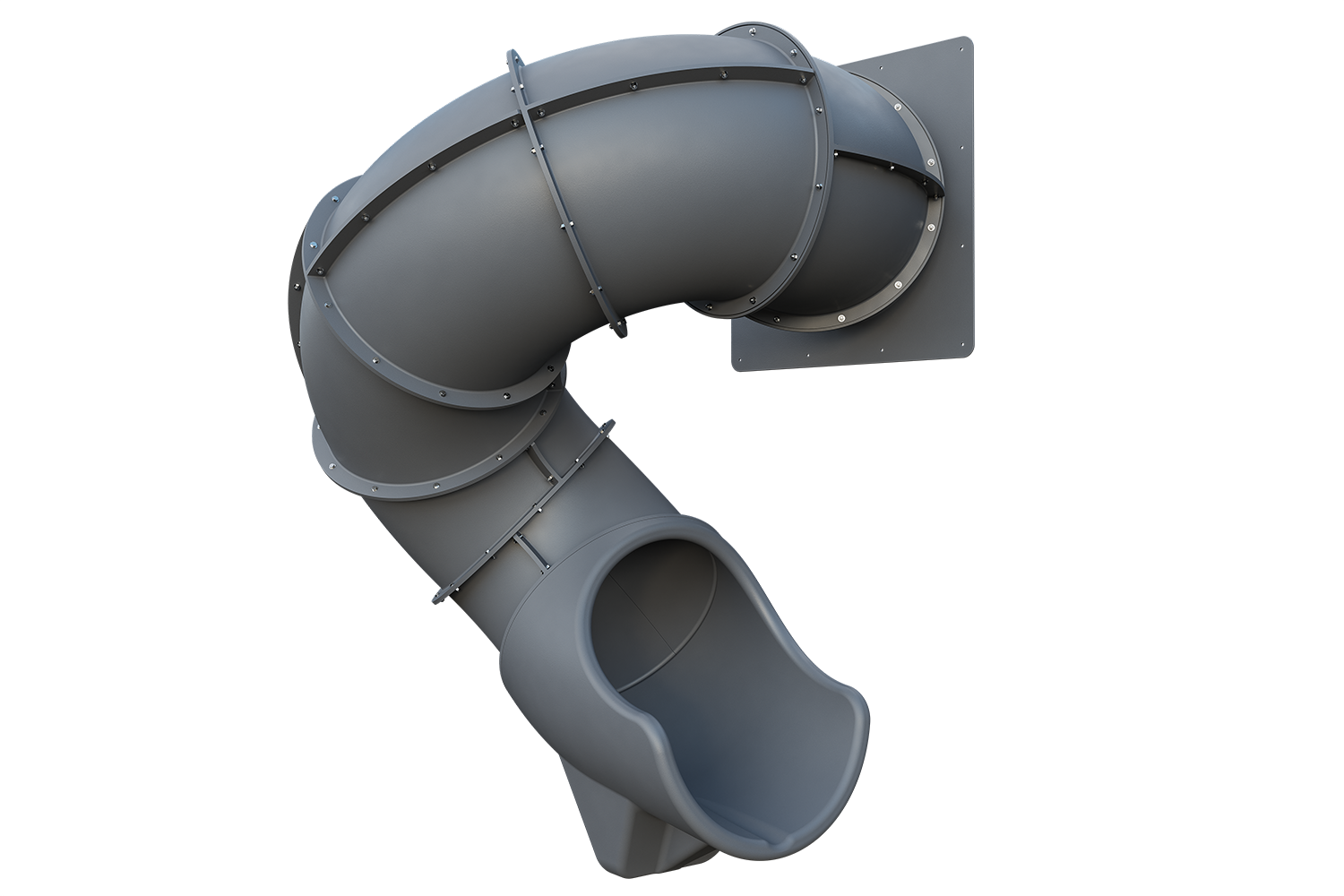 Turbo Twister Slide | TUSK Strong℠ Playset Slide - Gray / 5' - Tusk Molding